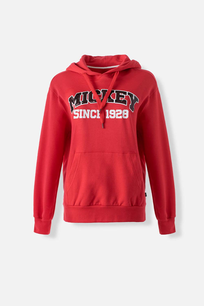 BUZO DE MICKEY MOUSE CERRADO ROJO PARA MUJER – Movies Ecuador