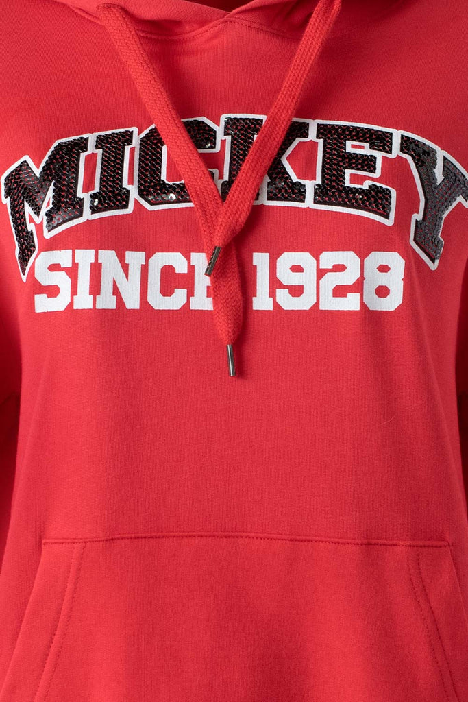 BUZO DE MICKEY MOUSE CERRADO ROJO PARA MUJER – Movies Ecuador